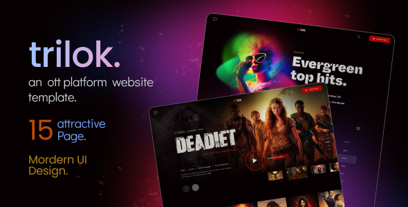 Trilok | OTT Platform Figma Template by WordPress-Studio | ThemeForest